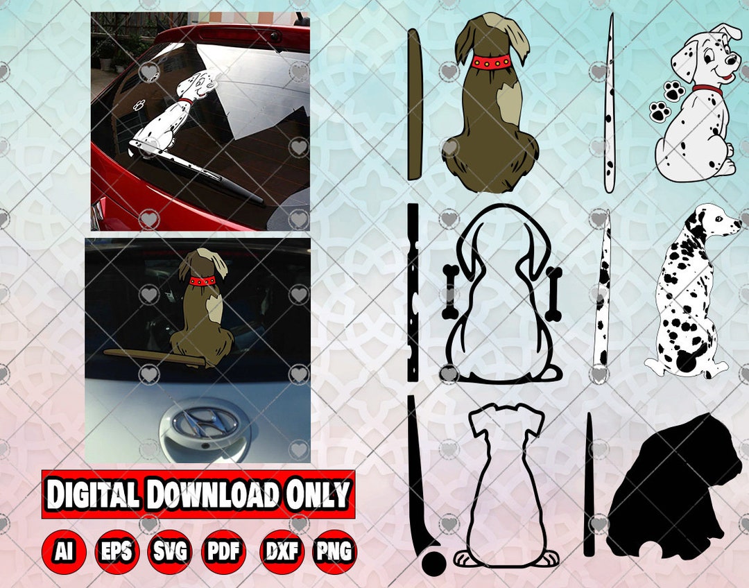 Dog Windshield Wiper Svg, Creative Svg Gift for Any Occasion, Rear ...