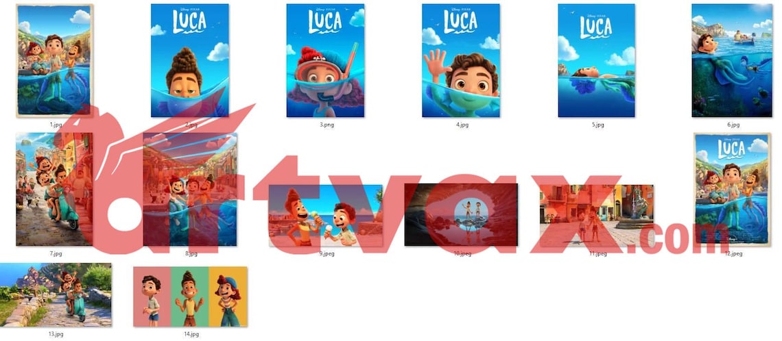 Luca Clipart Mega Bundle | 60+ PNG Characters | Disney Pixar Luca ...
