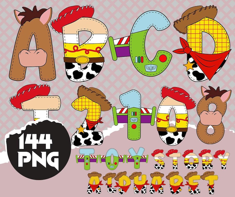 Toy Story Alphabet Png, Toy Story Clipart, Mixed Alphabet, Toy Story ...