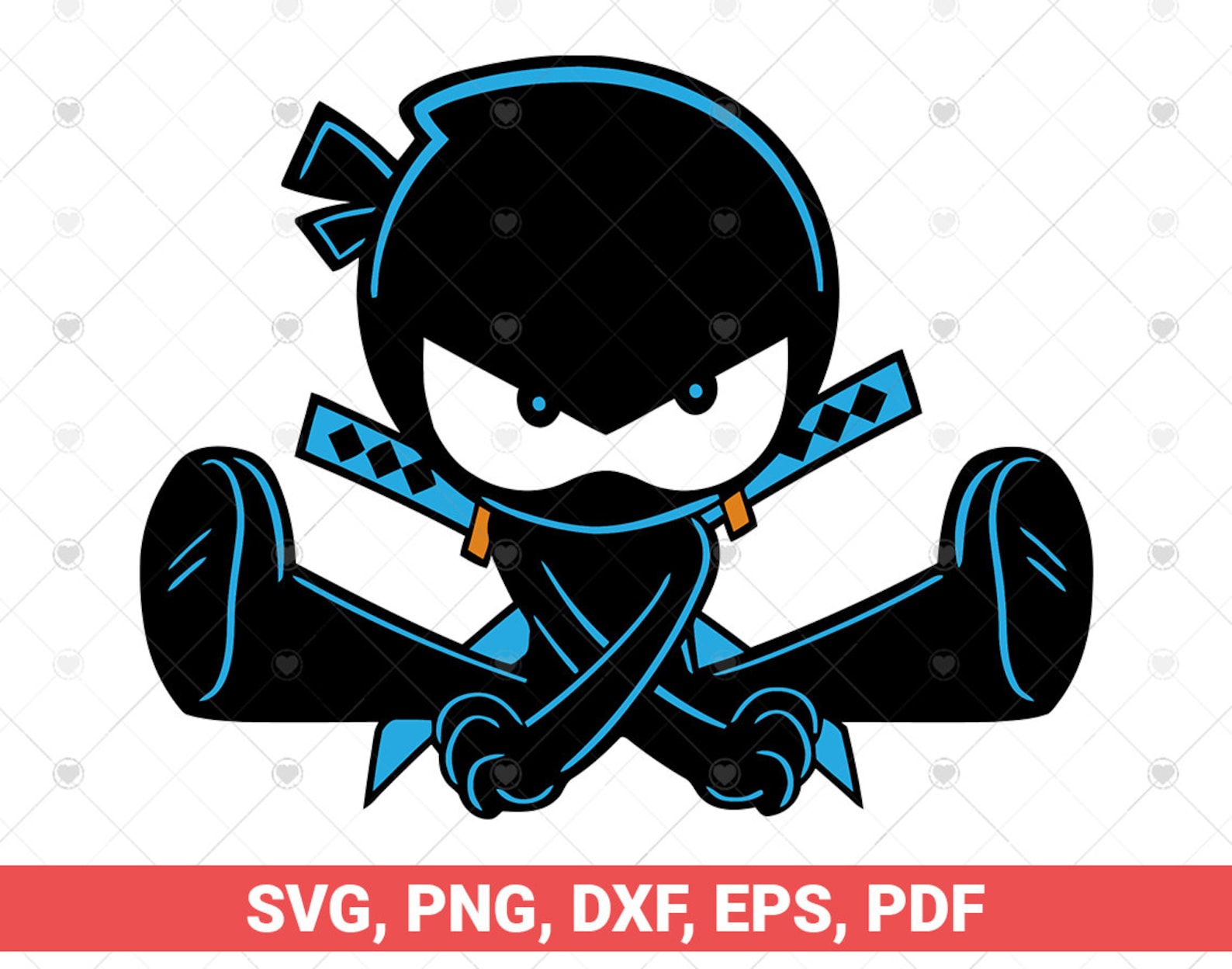 Ninja for Kidz Svg Bundle, Bundle Layered Svg, Png, Pdf, Dxf, Eps ...