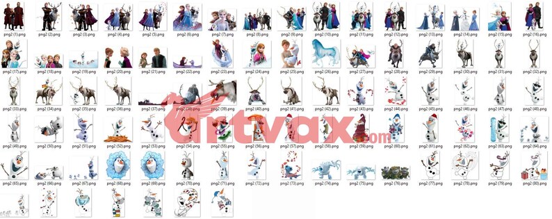 Frozen Clipart Bundle | 350+ Disney Frozen Characters, Elsa Anna Olaf ...