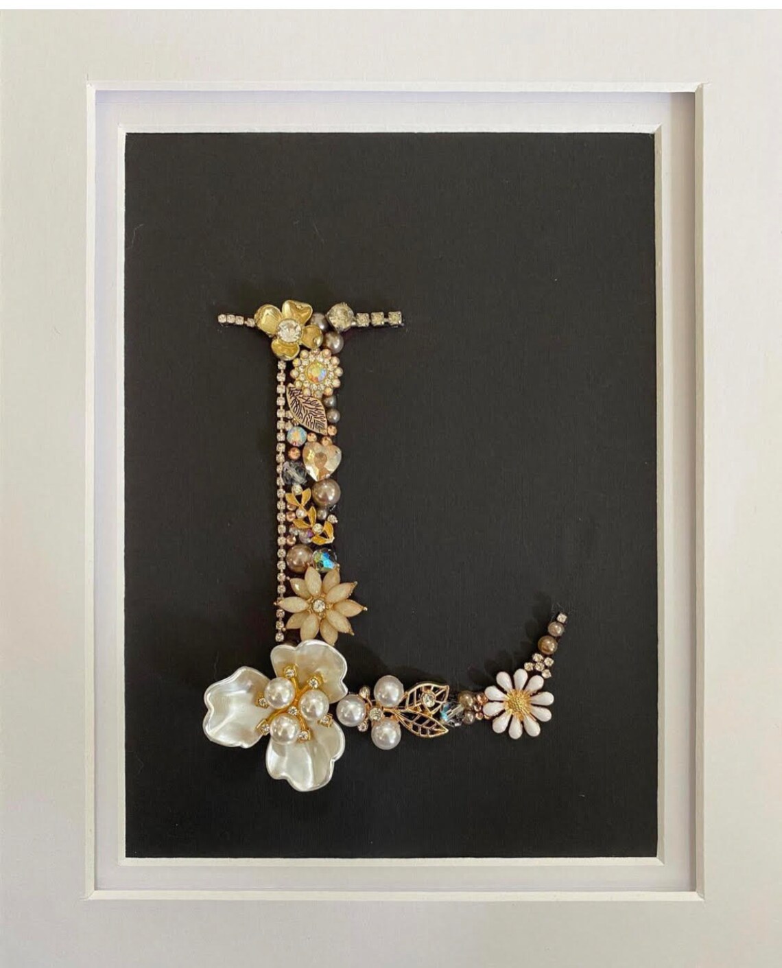 Custom Vintage Jewel Framed Letter - Etsy Canada