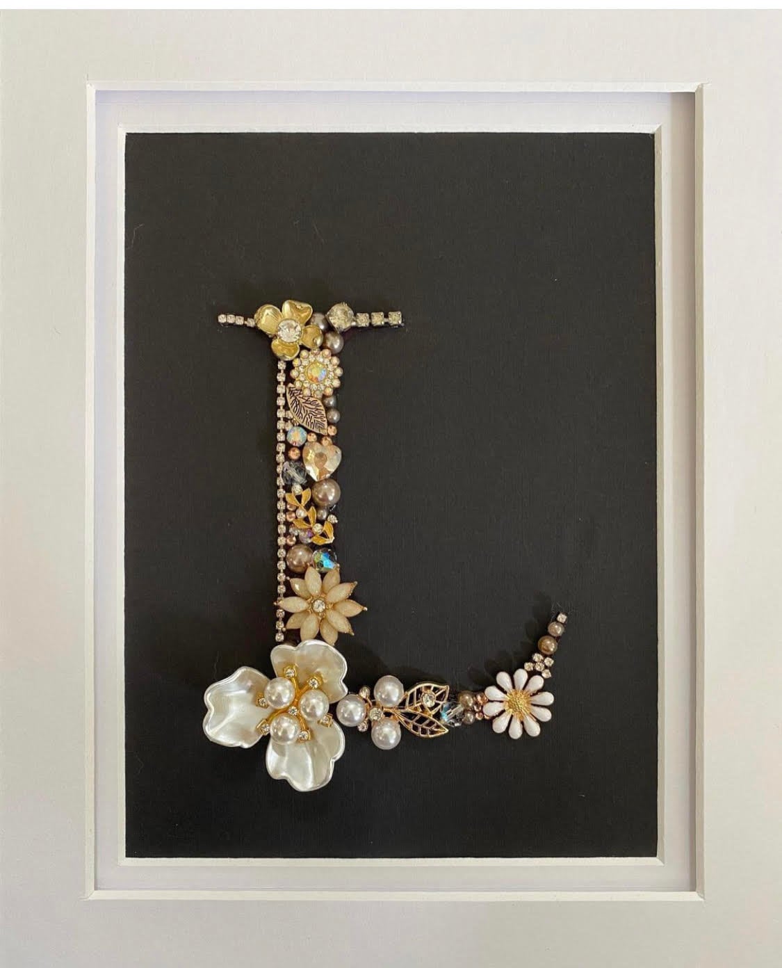 Custom Vintage Jewel Framed Letter - Etsy Canada
