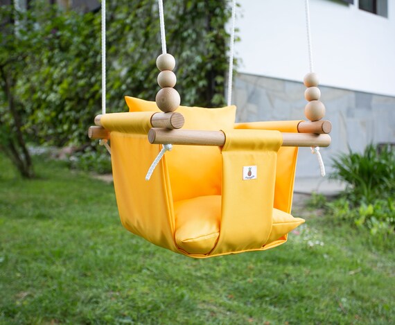 Yellow Outdoor Garden Baby Swing Schaukel Balançoire With - Etsy