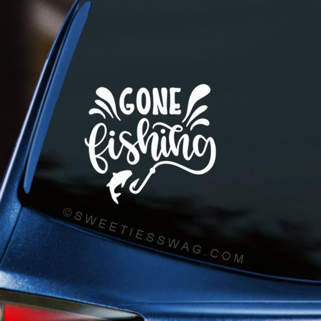 Gone Fishing Car Window Decal Outdoor Vinyl Waterproof - Etsy