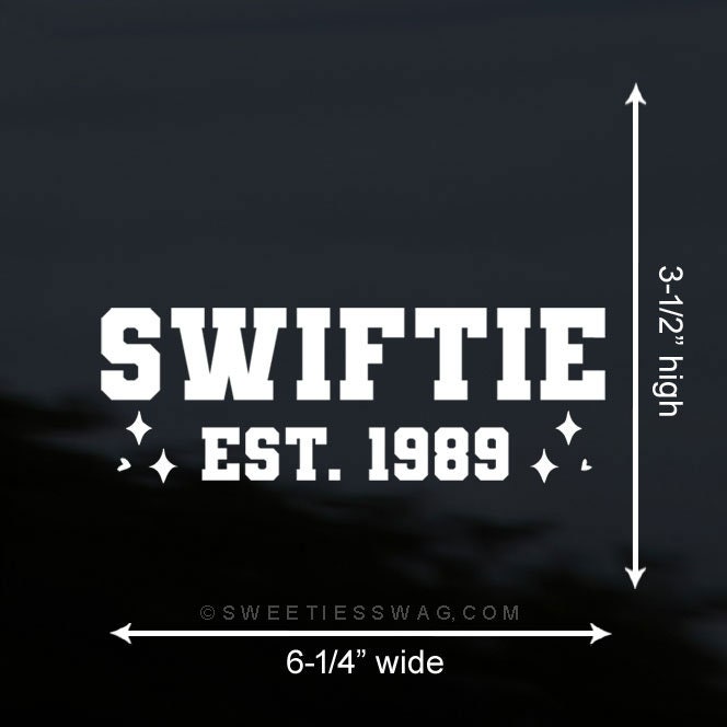 Swiftie EST 1989 Taylor Car Window Sticker Decal, Vinyl, Waterproof - Etsy