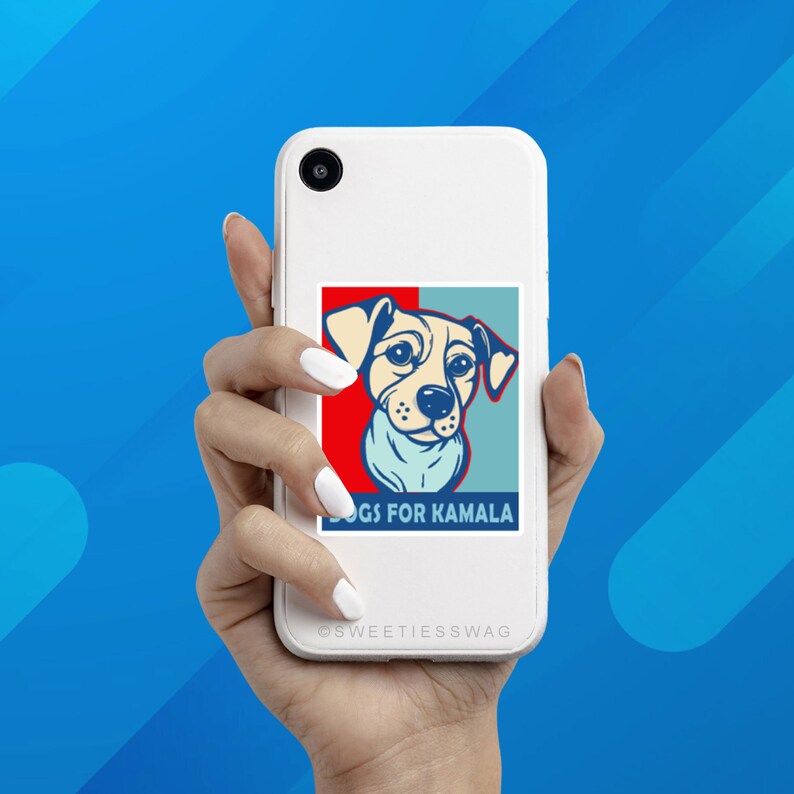 Dogs for Kamala Harris Waterproof Laptop Water Bottle Vinyl Sticker ...