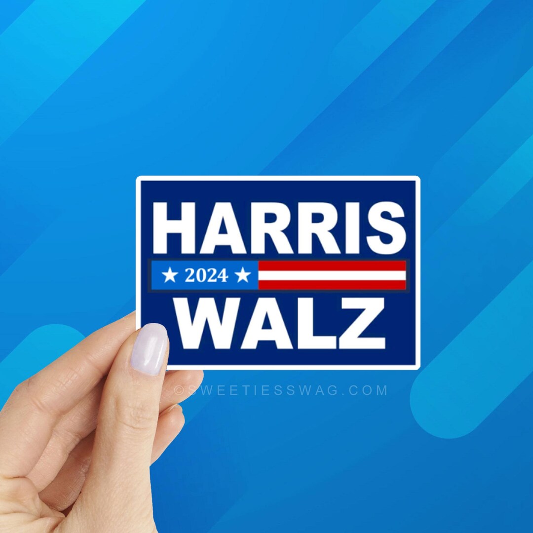 Harris Walz 2024 Waterproof Laptop Water Bottle Vinyl Sticker - Etsy