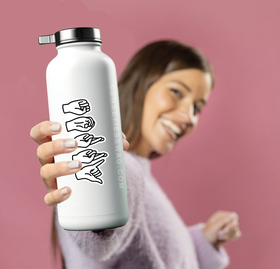 Sign Language Sorry Laptop Sticker, Vinyl Decals, Waterproof Stickers ...