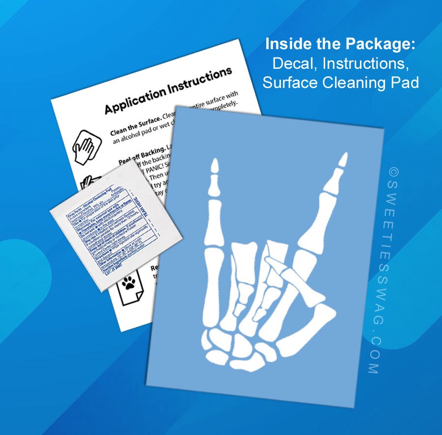 Rock on Skeleton Hand Vinyl Decal Sticker Devil Horn Hand - Etsy