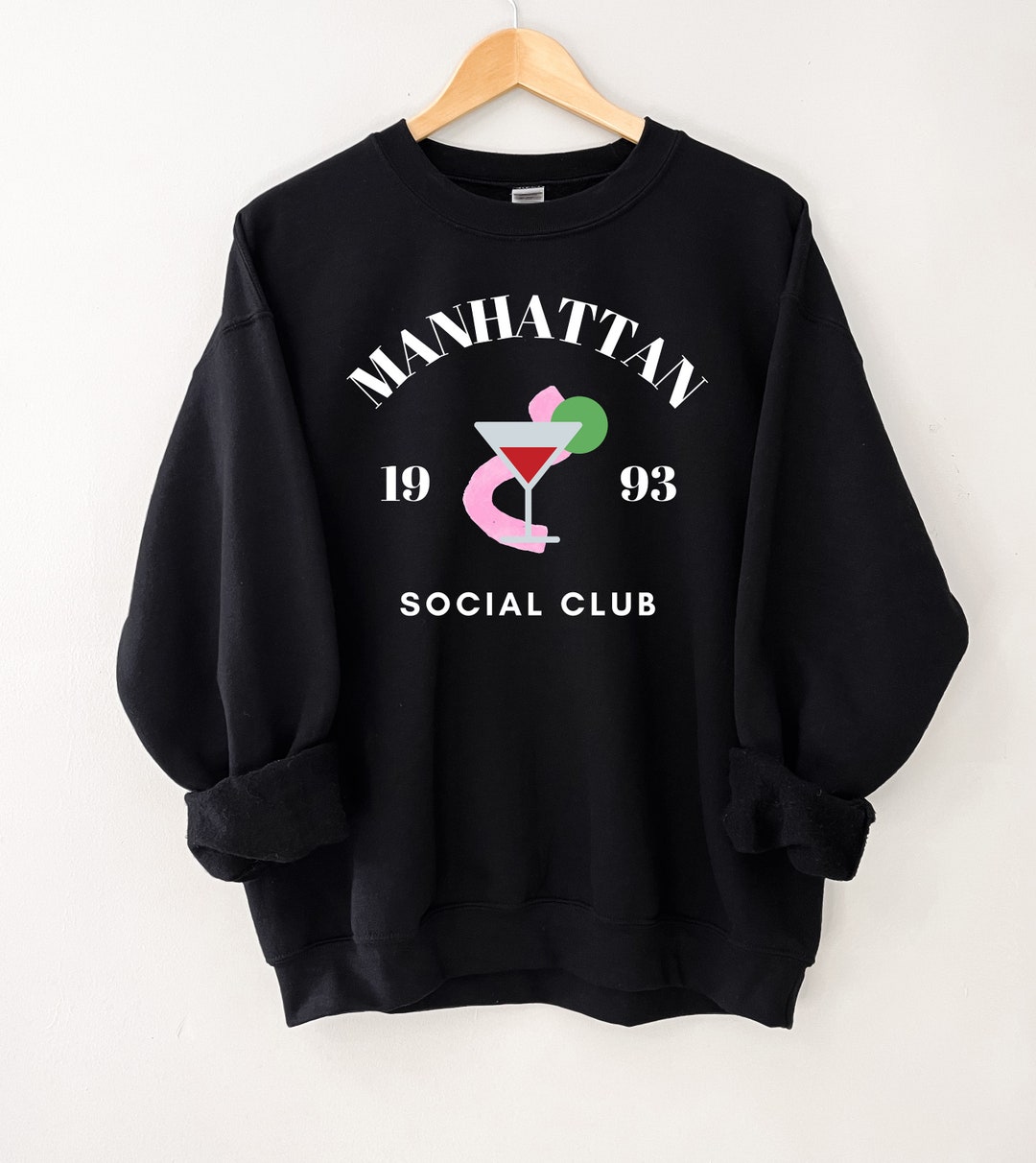 Manhattan Social Club Sweatshirt: Unisex Vintage Style ...
