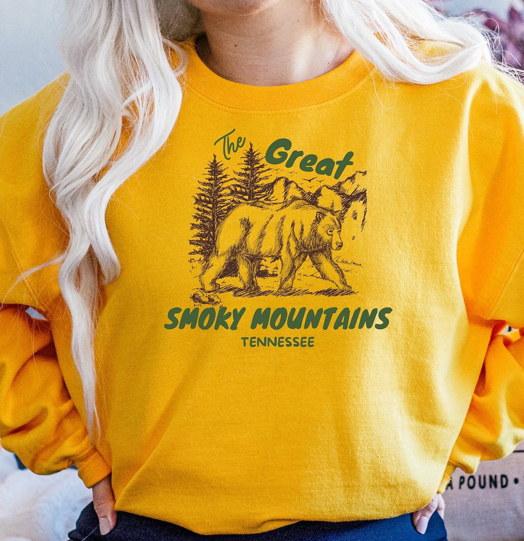 The Great Smoky Mountains Sweatshirt, Tennessee Crewneck, Vintage Style Nature Sweater, Soft ...