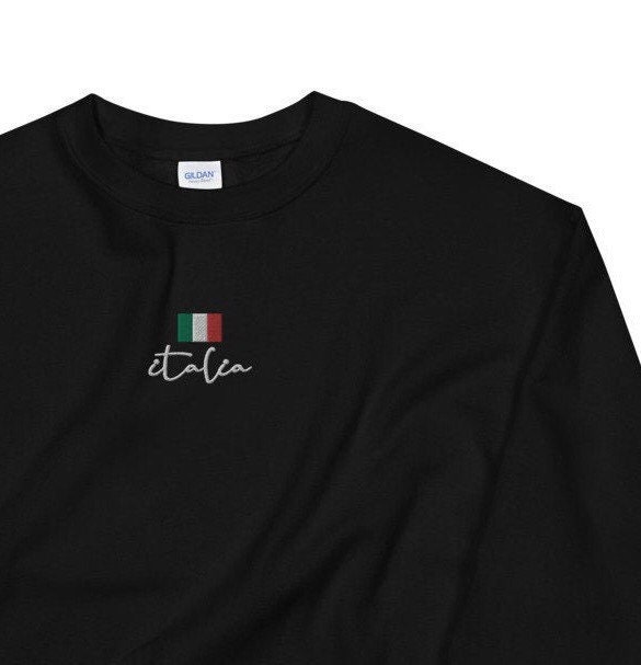 Italia Embroidered Vintage Style Unisex Sweatshirt Italia - Etsy