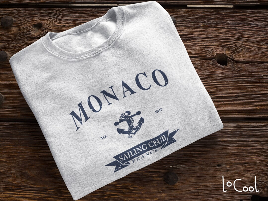 Monaco Sailing Club Sweatshirt: Vintage Style Unisex Crewneck - Etsy
