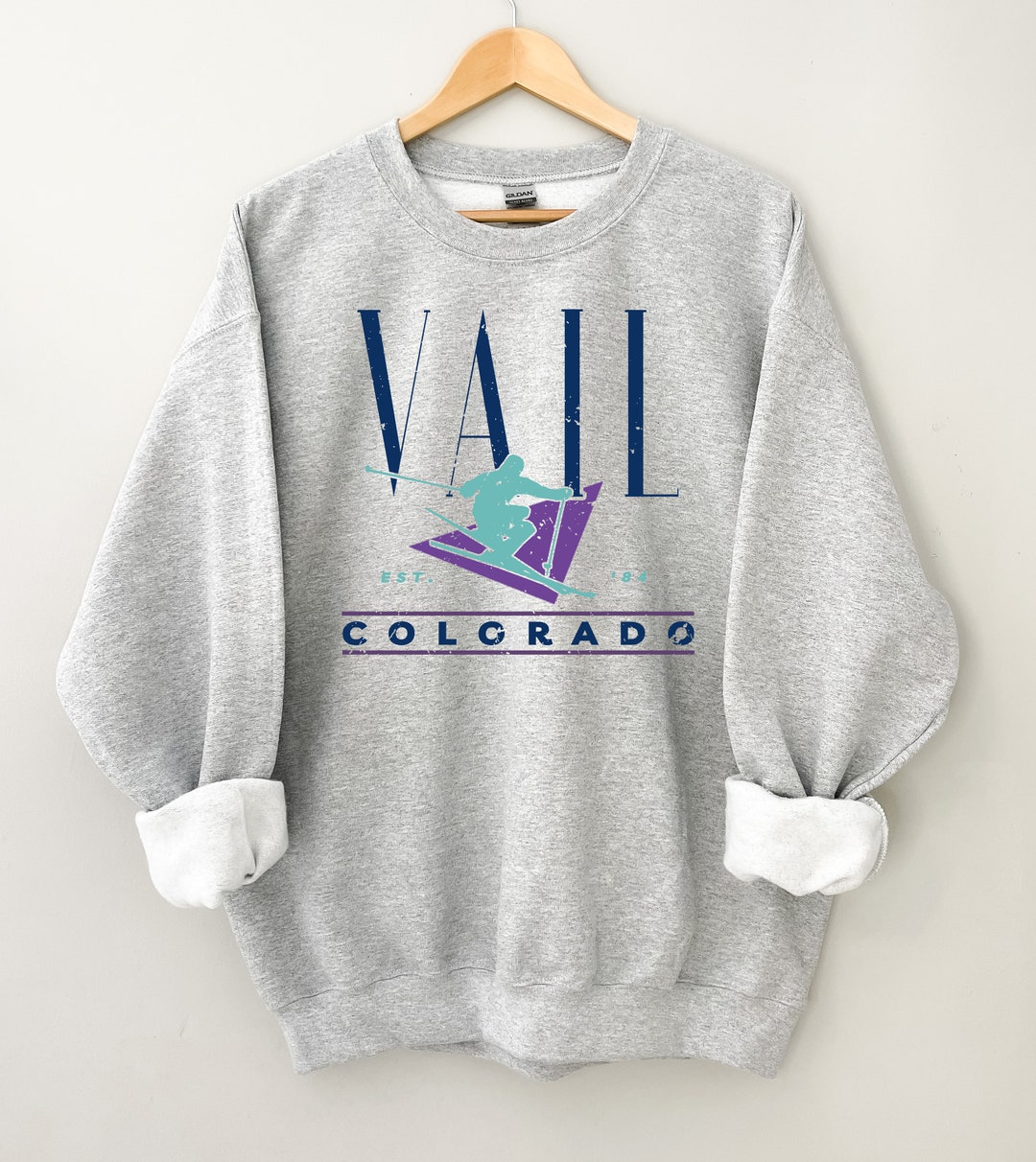 Vail Vintage Style Unisex Sweatshirt | Vail Ski Crewneck | Vail Ski ...