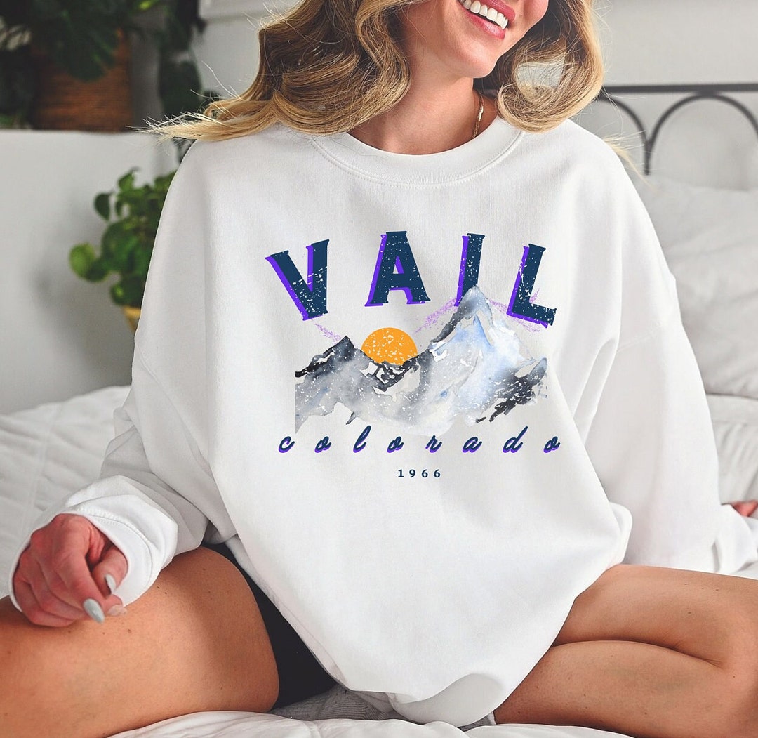 Vail Ski Mountain Sweatshirt, Colorado Unisex Crewneck, Vintage Style ...