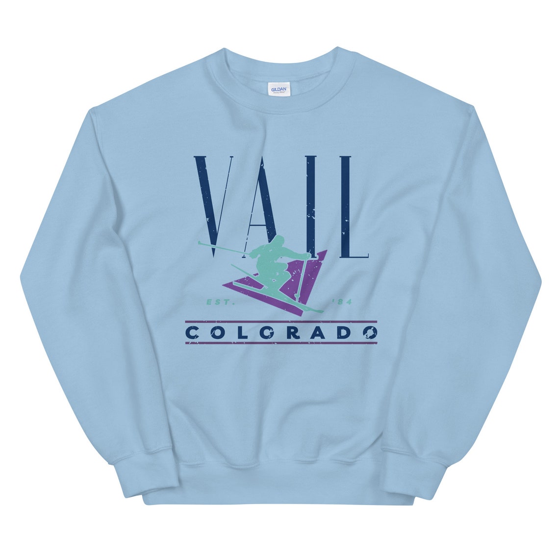 Vail Vintage Style Unisex Sweatshirt Vail Ski Crewneck - Etsy