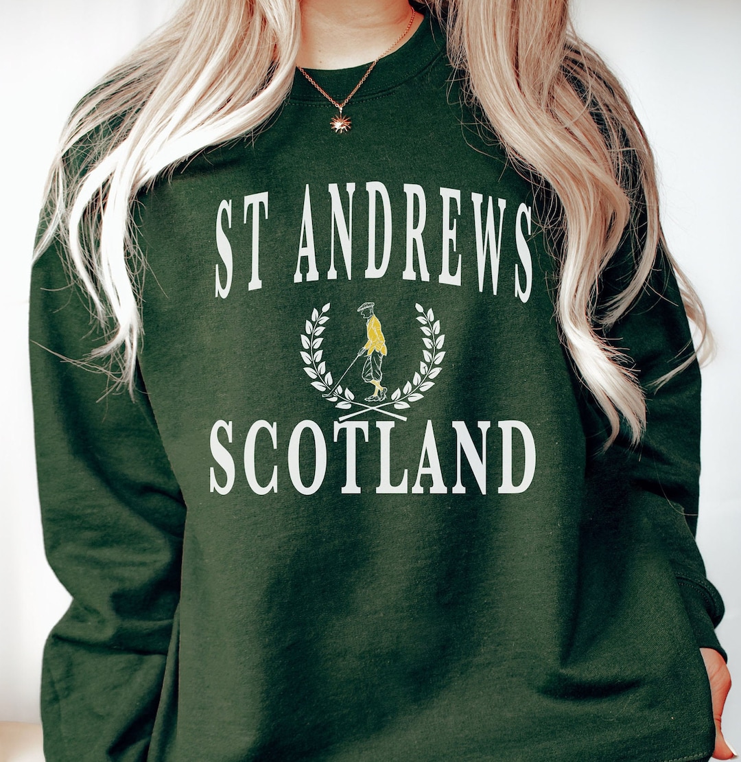 St Andrews Sweatshirt, Scotland Crewneck, Unisex Golfing Pullover ...