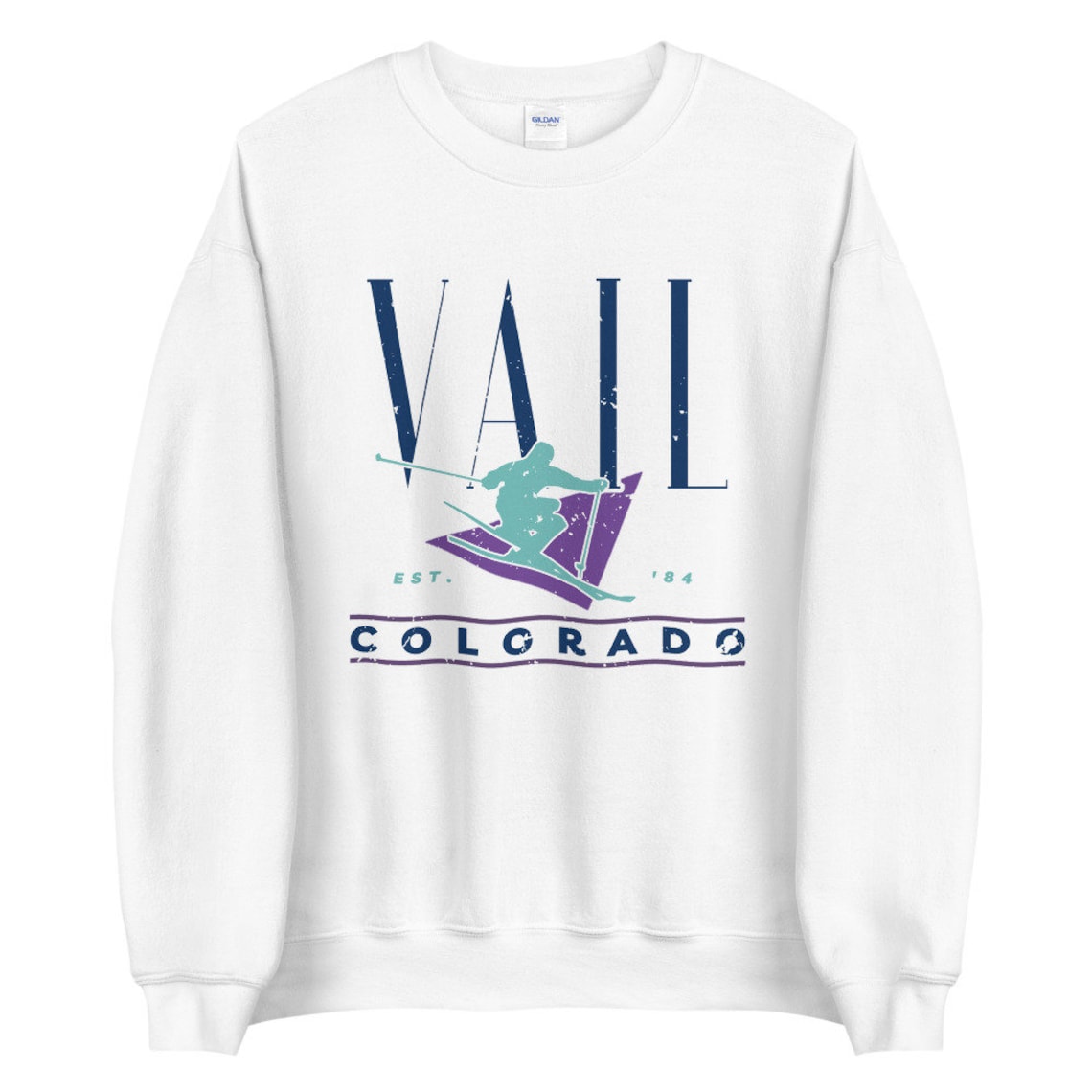 Vail Vintage Style Unisex Sweatshirt Vail Ski Crewneck - Etsy