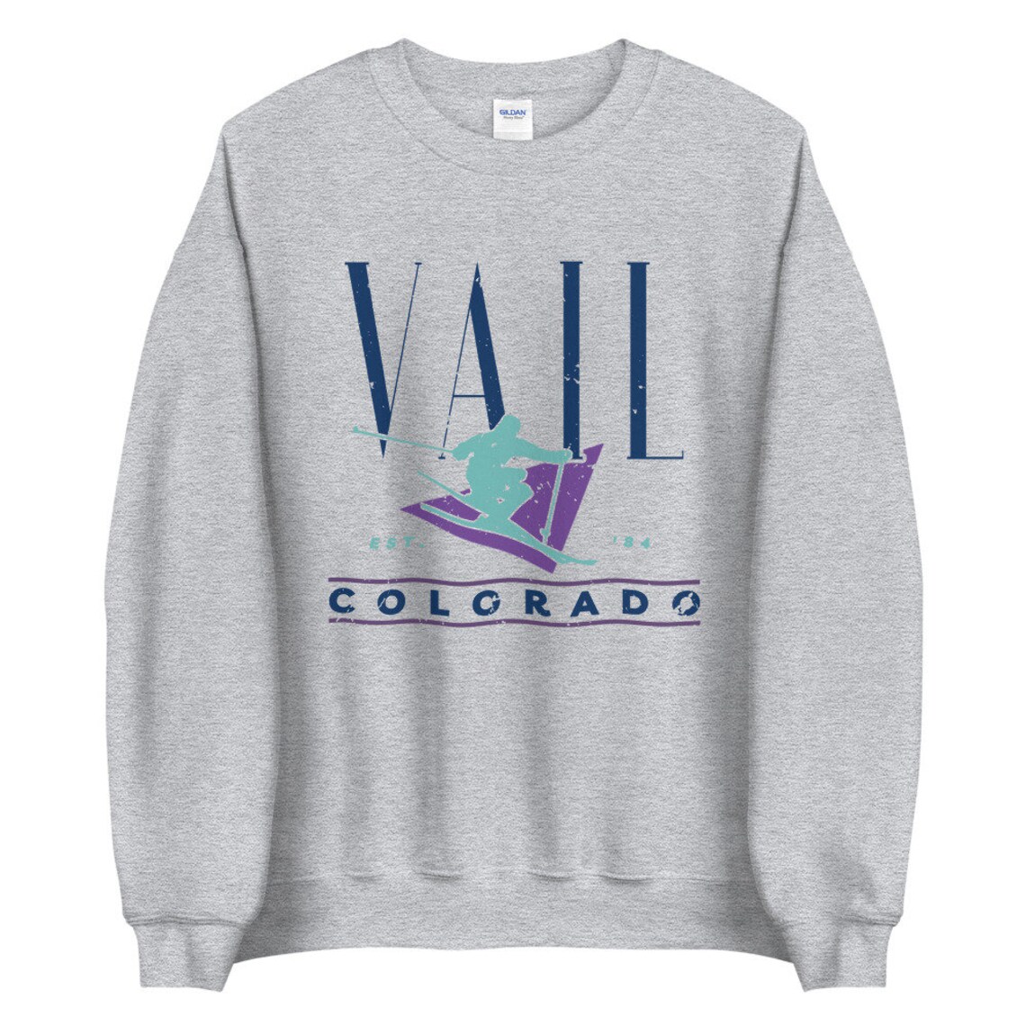 Vail Vintage Style Unisex Sweatshirt Vail Ski Crewneck - Etsy