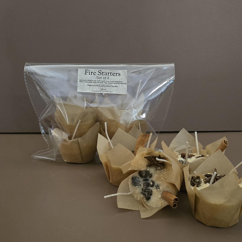 Soy Wax Fire Starters: Natural Outdoor Fire Pit Starter Set - Etsy