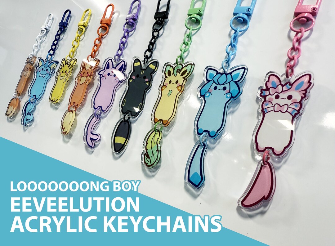 Long Boy Evolution Acrylic Keychains - Etsy