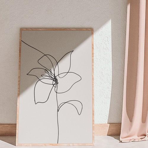 Abstract One Line Drawing Face Printable Line Art Single | Etsy