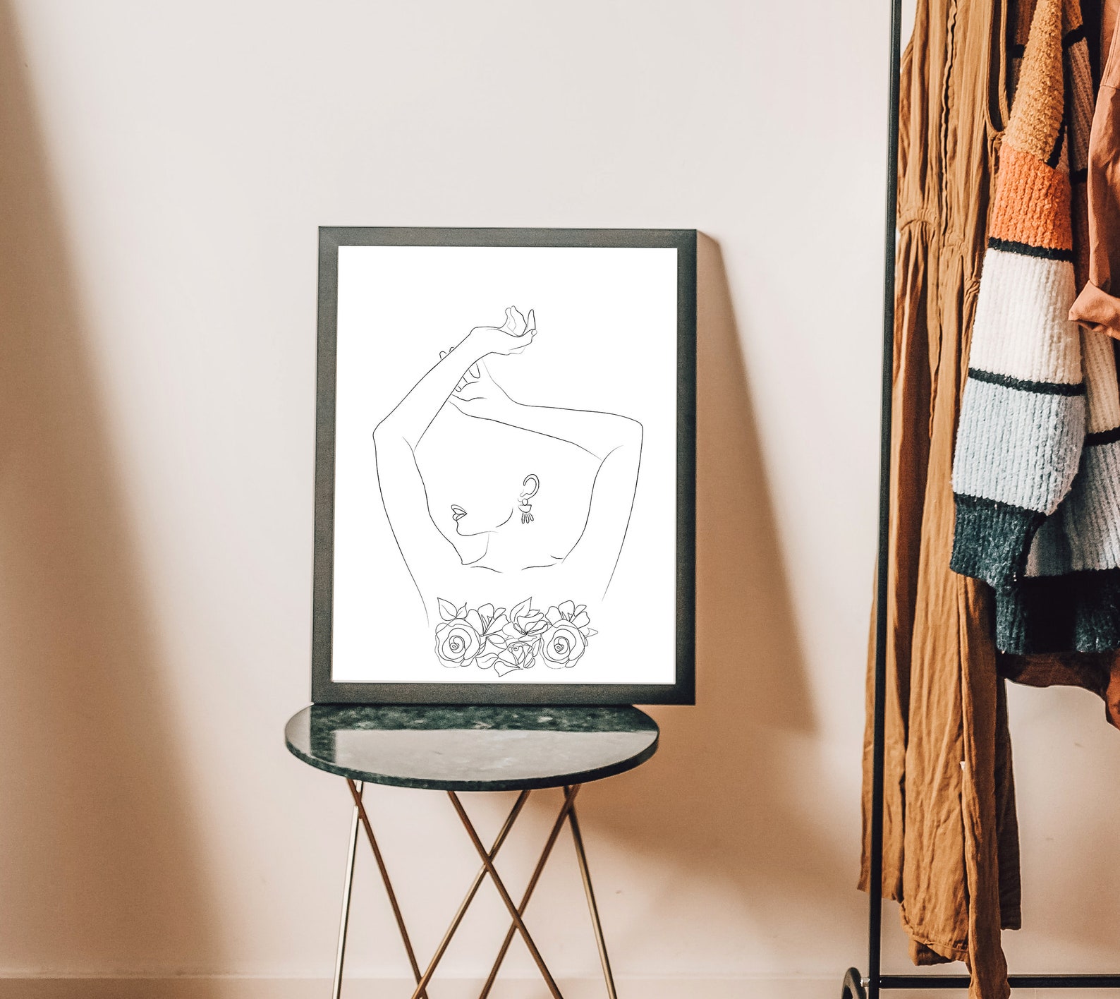 Woman Line Art Printwoman Fashion Posterminimalist Art | Etsy