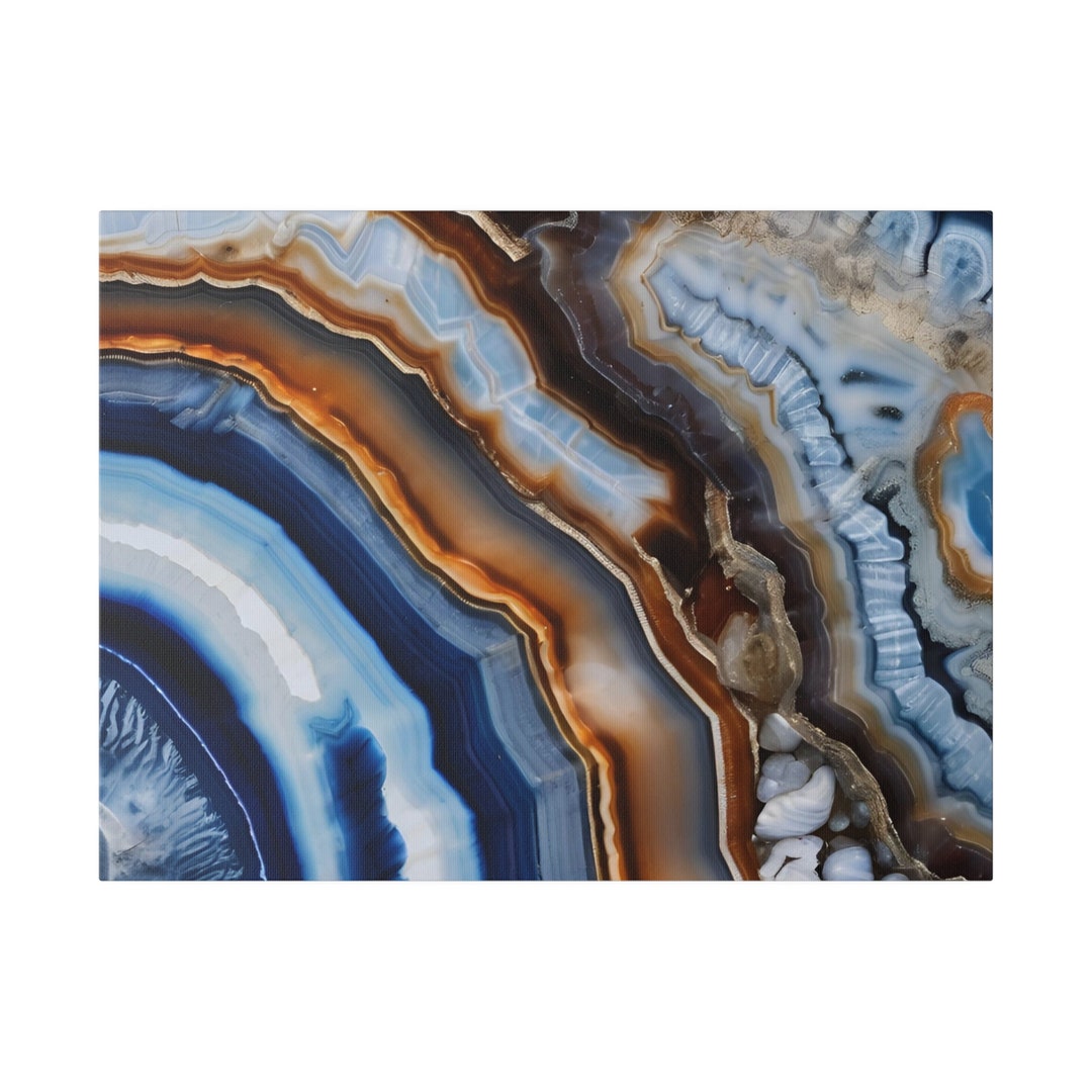Agate Slice Wall Art Canvas Print Brown Red Hue. Agate Art, Agate Print ...