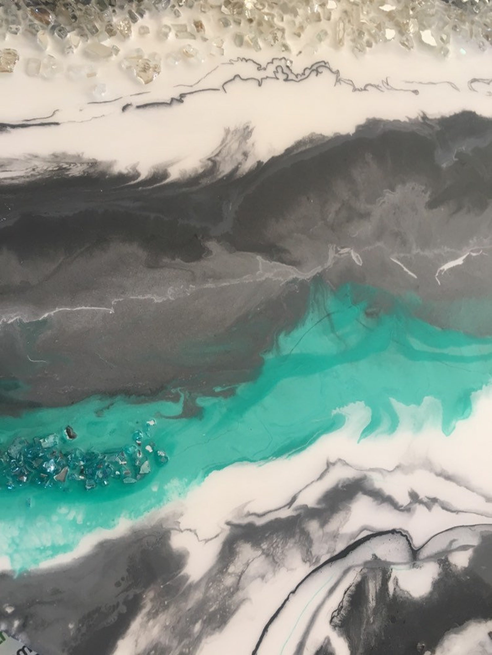 Geode Painting / Resin Painting / Geode / Original Painting / - Etsy