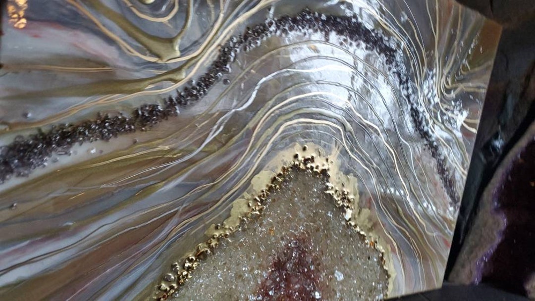 Gold Geode / Geode / Painting / Resin Geode / Resin Painting / Decor ...