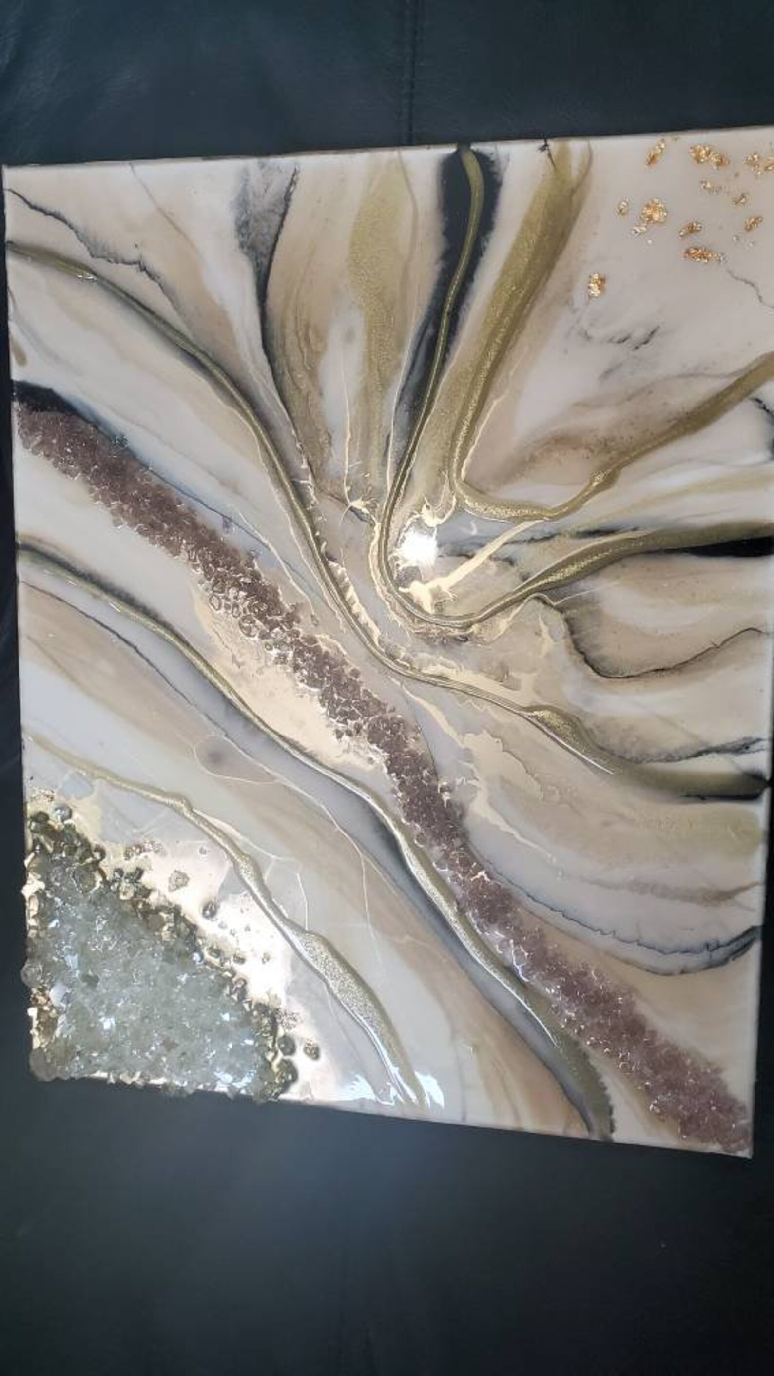 3 Piece Geode / Geode Painting / Gold Geode / Resin Painting / | Etsy ...