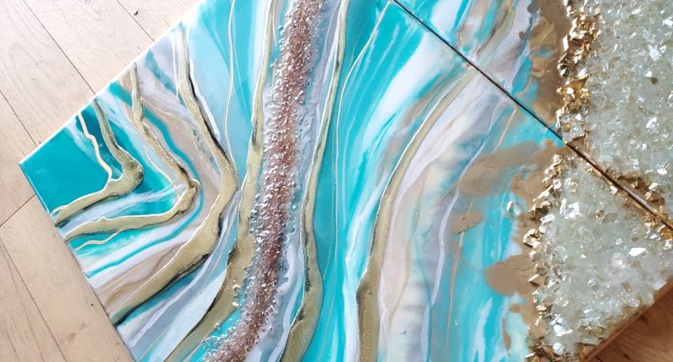 Teal Geode / Ocean Geode / Blue Geode /resin Geode / Geode - Etsy