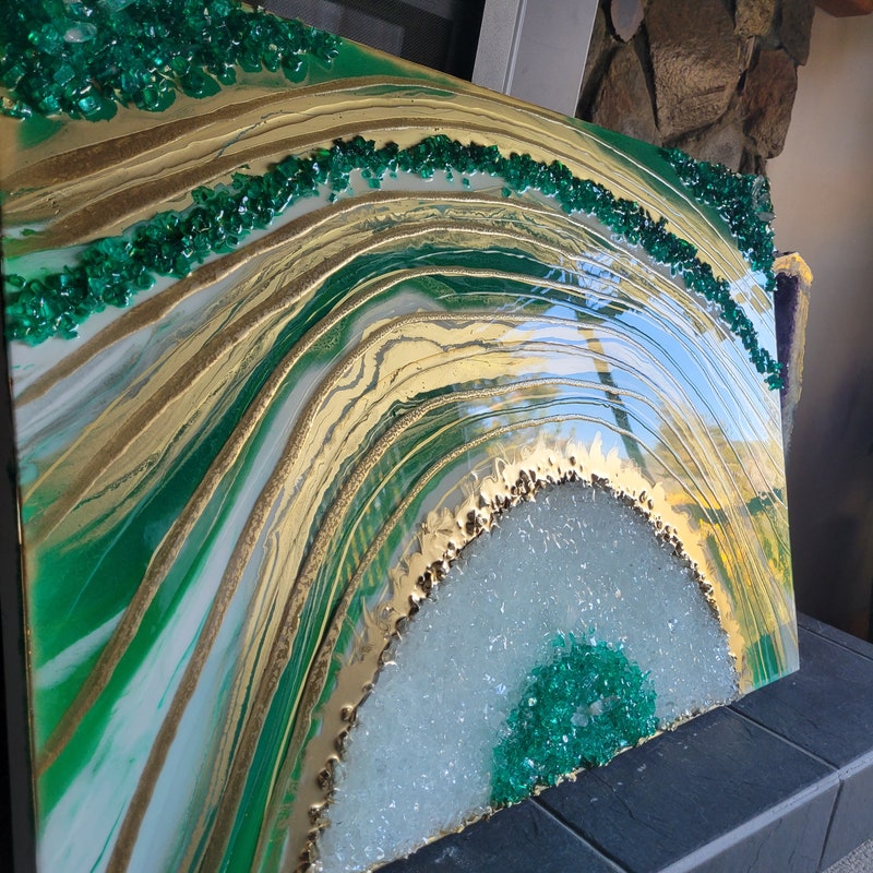Green Geode - Etsy