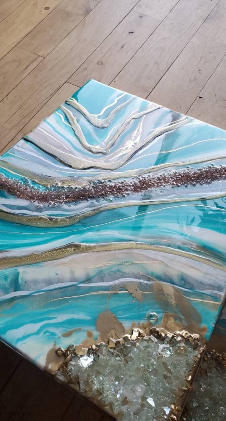 Teal Geode / Ocean Geode / Blue Geode /resin Geode / Geode - Etsy