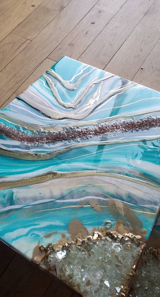 Teal Geode / Ocean Geode / Blue Geode /resin Geode / Geode - Etsy