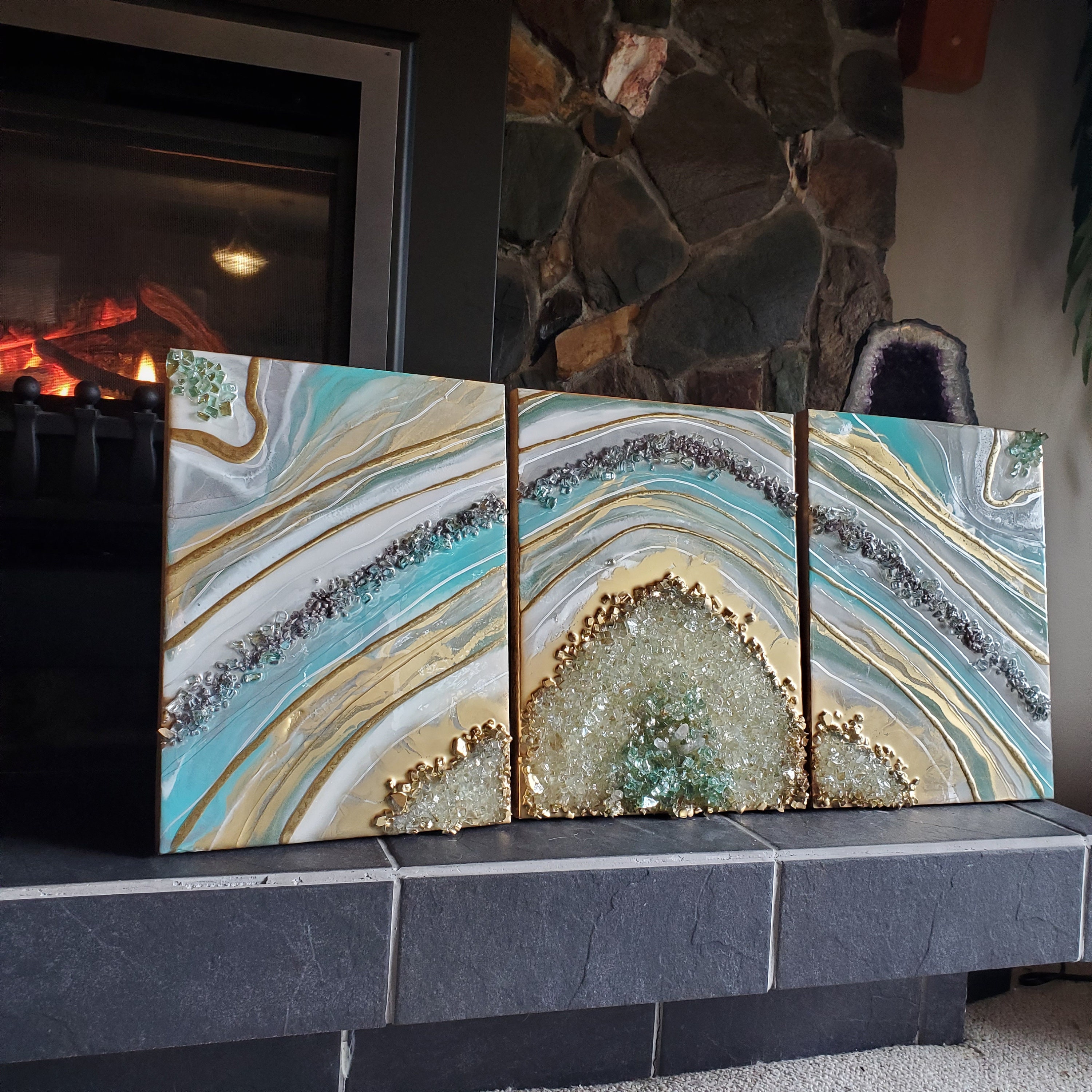 Geode Wall Painting Pinterest