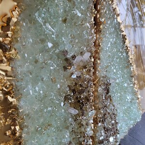 Large Resin Epoxy Geode Wall Decor / Wall Artwork / Resin Geode/ Gold ...