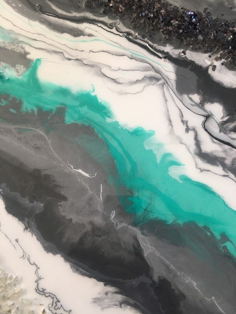 Geode painting / resin painting / geode / original painting / | Etsy