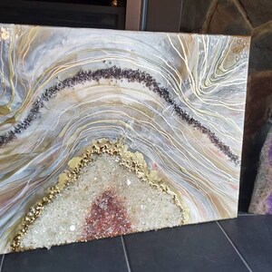 Gold Geode / Geode / Painting / Resin Geode / Resin Painting / Decor ...