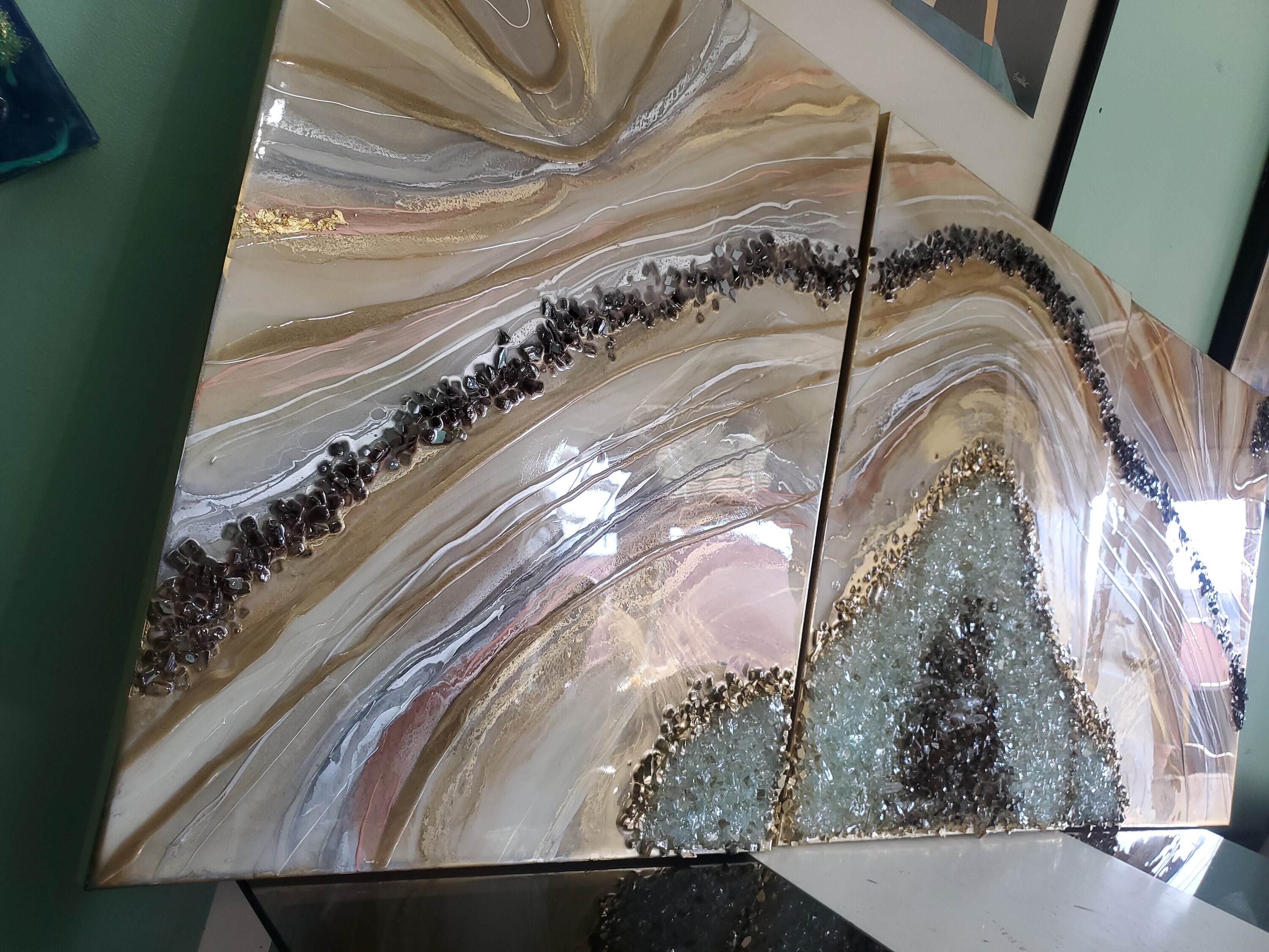 Large Resin Artwork / Large Geode/ Resin/ Epoxy Art / Geode - Etsy