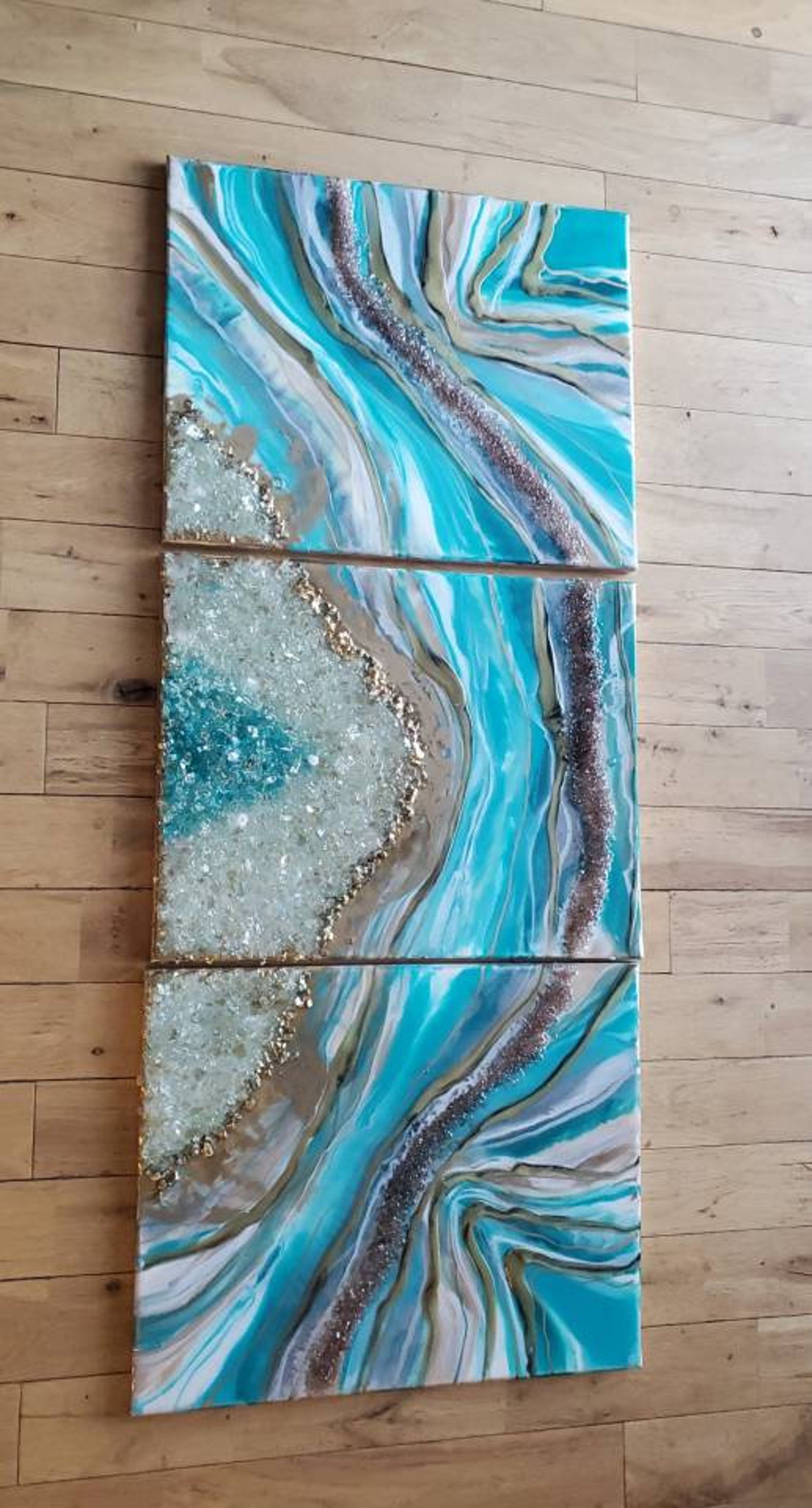 Teal Geode / Ocean Geode / Blue Geode /resin Geode / Geode - Etsy