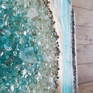 Teal Geode / Ocean Geode / Blue Geode /resin Geode / Geode Painting ...