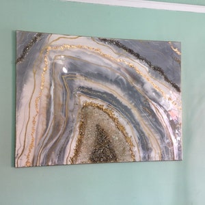 Large Geode / Geode Painting / Resin Painting /geode Painting ...