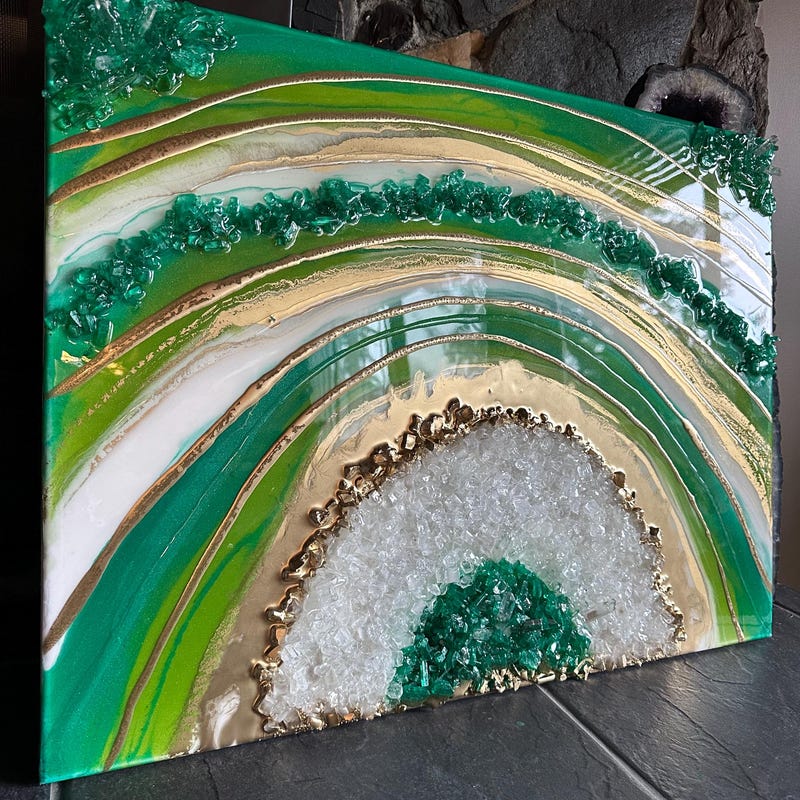 Green Geode - Etsy