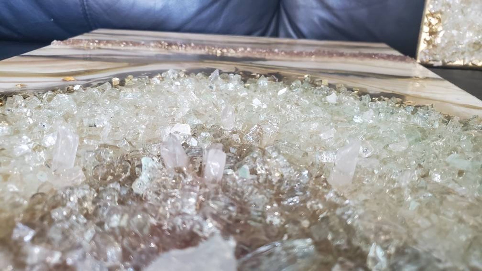 3 Piece Geode / Geode Painting / Gold Geode / Resin Painting / | Etsy