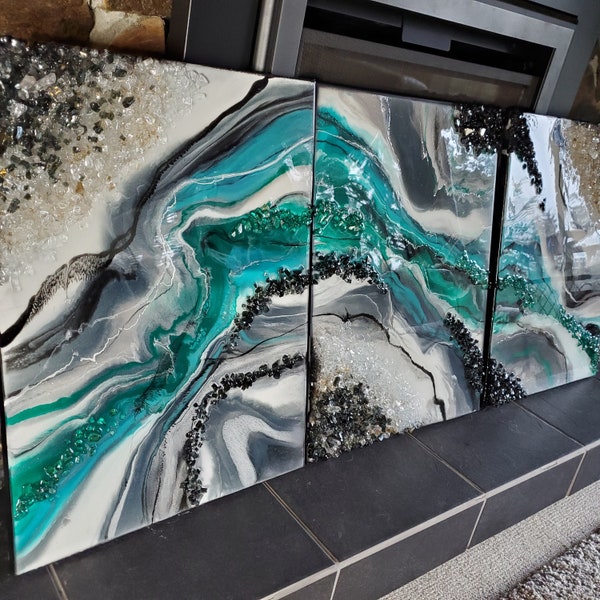 Resin Abstract Art - Etsy