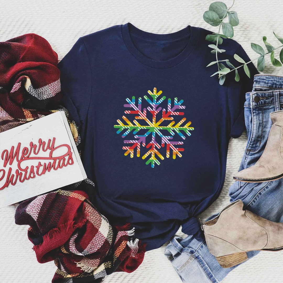 LGBTQ Rainbow Pride Christmas Shirt, Subtle Pride Rainbow Xmas T-shirt ...