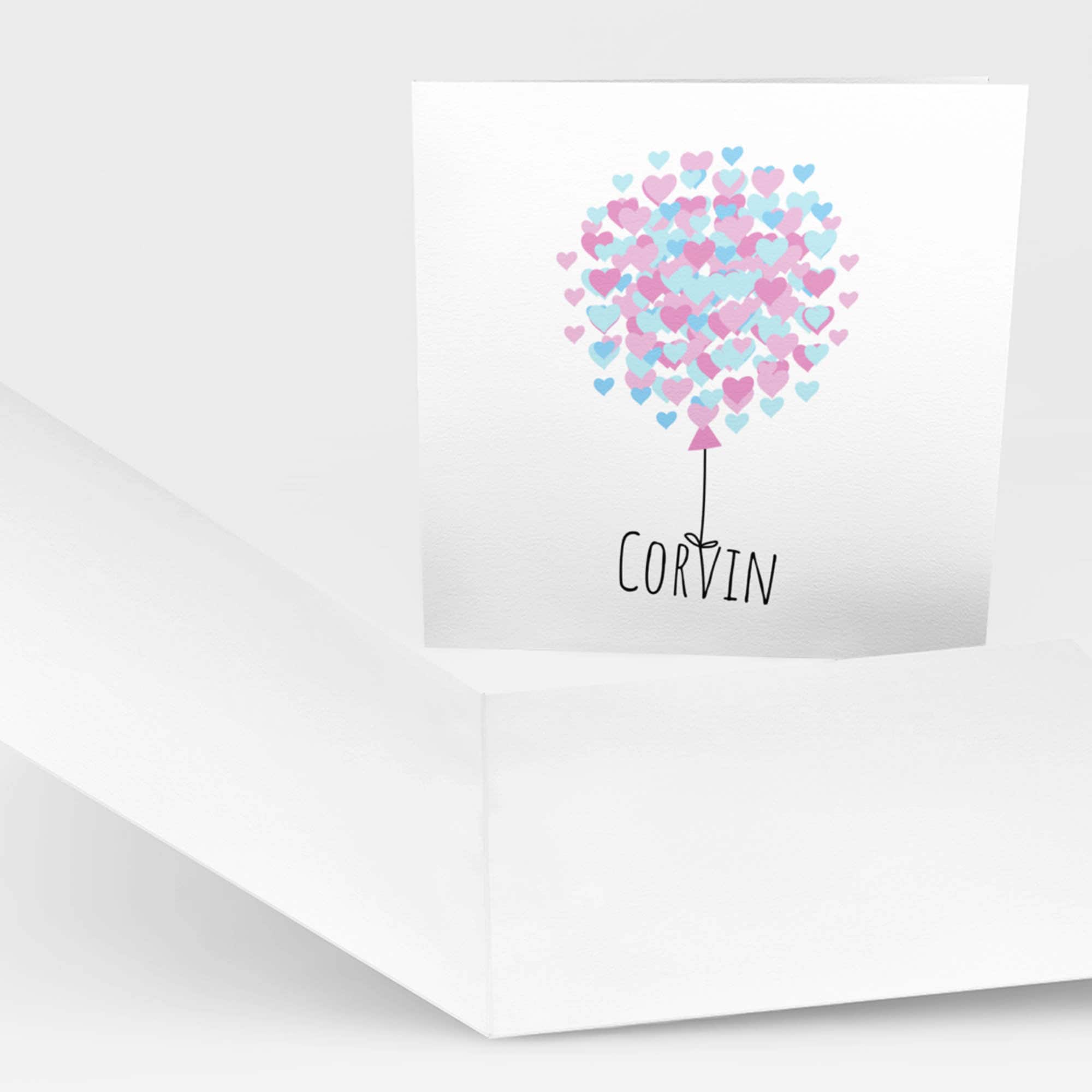 LGBT Trangender Name Change Card, Trans Flag Color Heart, Transgender ...