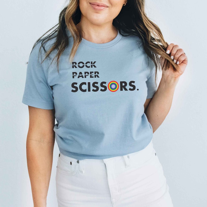 LGBTQ Rock Paper Scissors Lesbian Pride Shirt Lesbian - Etsy